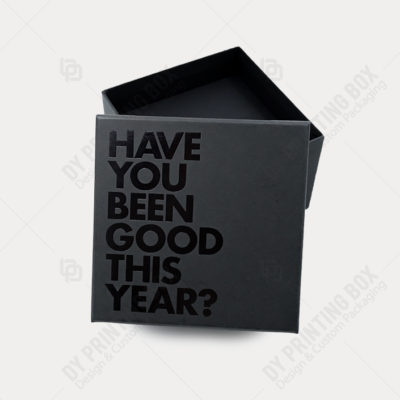 Matte Black Box With Black Foil | Custom Packaging | DY Printing Box